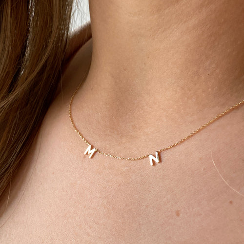 Solid Gold Initial Necklaces – EL&RO Jewellery